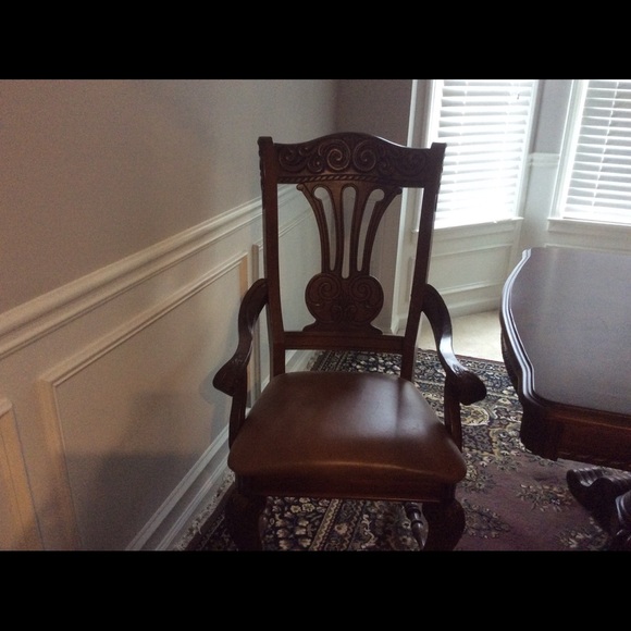 havertys | Dining | 7 Piece Formal Cherry Wood Dining Table Set | Poshmark